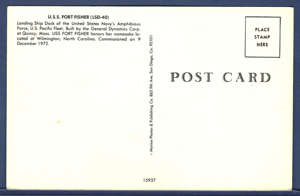 USS FORT FISHER LSD-40 Dock Landing Ship | eBay