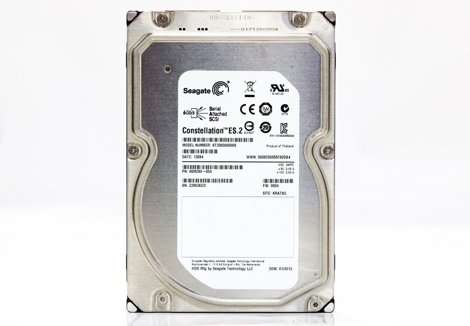 Seagate Constellation ES.2 ST33000650SS 3TB 7200RPM 3.5" SAS Hard Drive ...