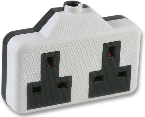 2 Gang Rubber Plug Socket Double Trailing Extention Socket without lead ...