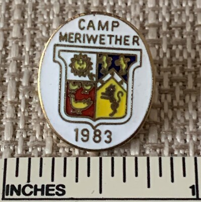 1983 CAMP MERIWETHER Boy Scout HAT PIN Badge BSA Columbia Pacific ...