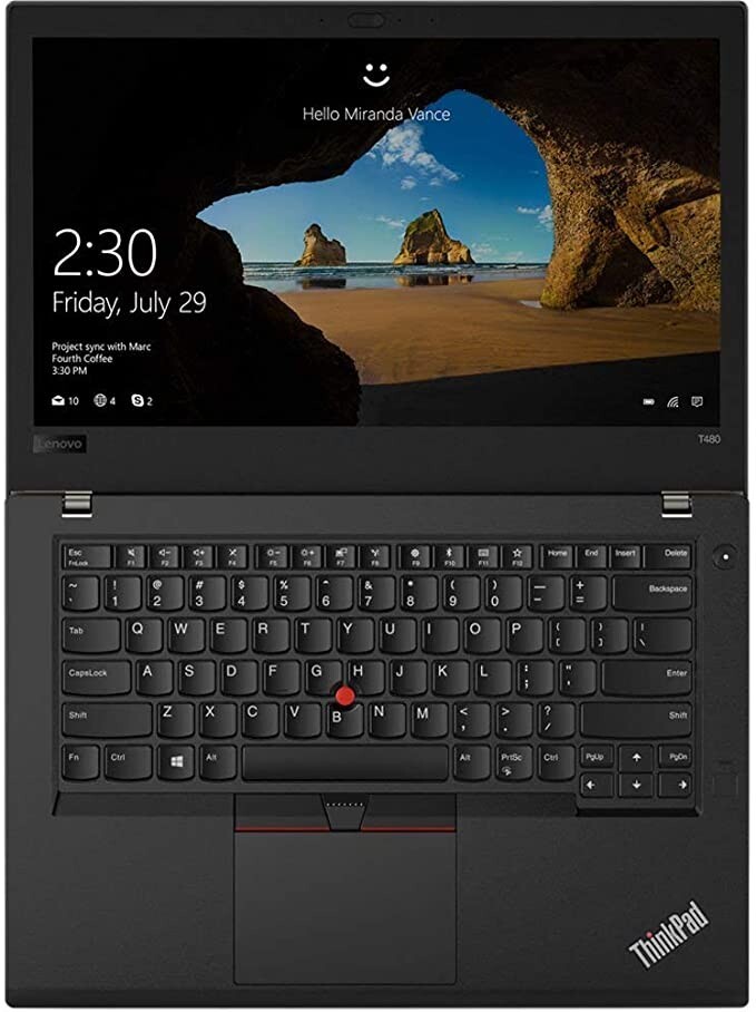 Refurbished Lenovo ThinkPad T480 14" i5-8350U 1.7 GHz 8GB 256GB SSD Win ...