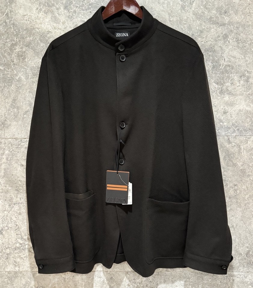ZEGNA ‘Il Conte’ Oasi Cashmere Chore Jacket Dark Brown 52 EU / 42 US ...