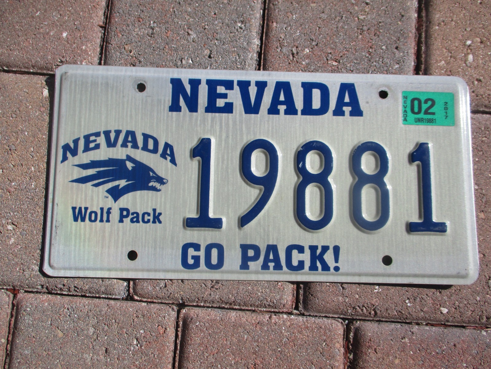Nevada Wolf Pack license plate # 19881 | eBay