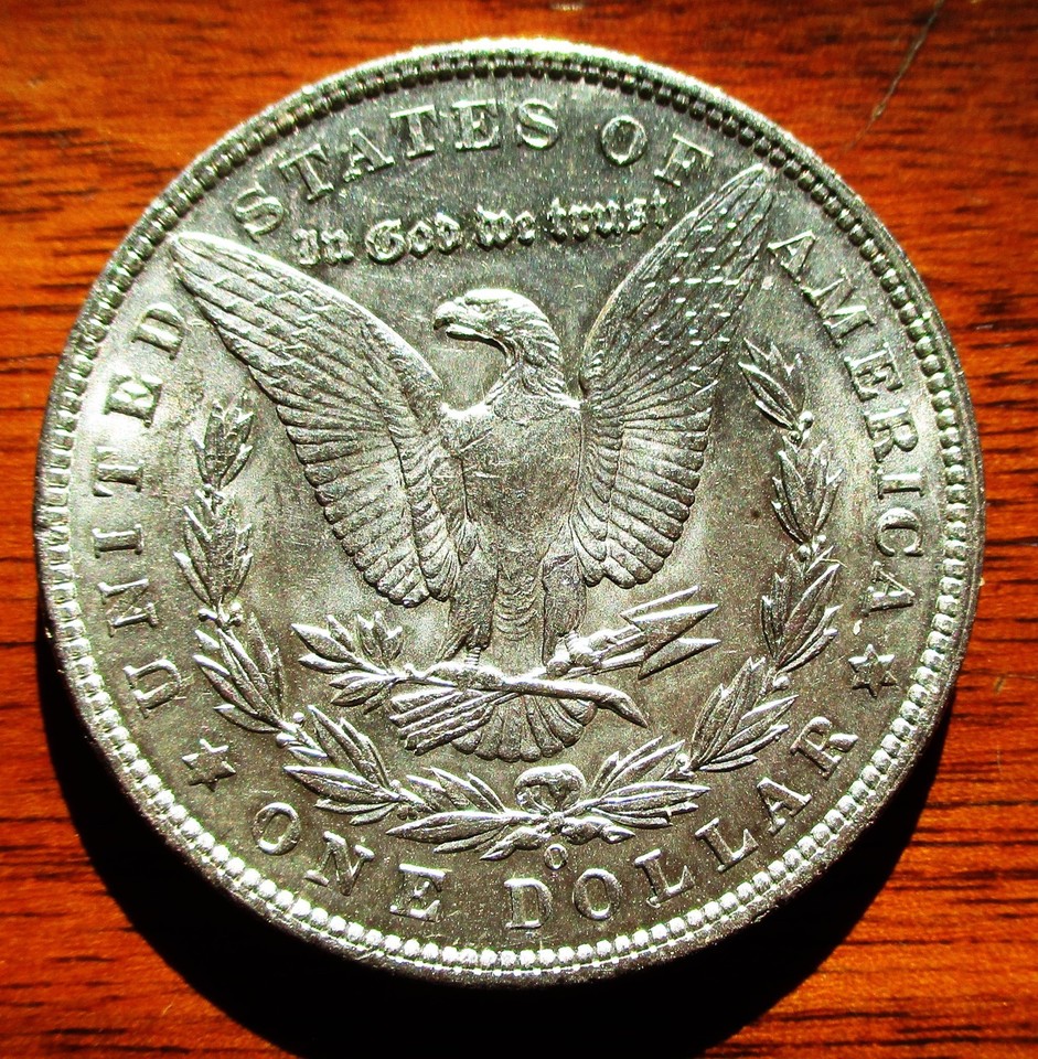 1904-O MORGAN SILVER DOLLAR. RAW, UNCIRCULATEDE. HIGH GRADE. SOME MINT ...