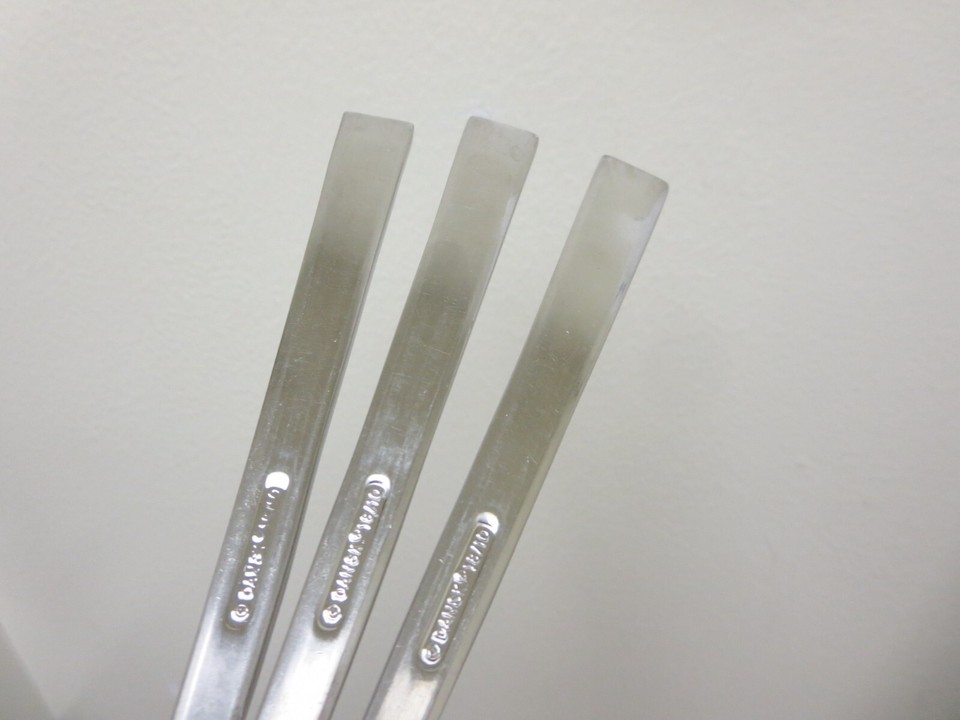 4 DANSK Flat Tip MERIDIAN Stainless Steel Flatware 8 3/8" DINNER FORKS ...