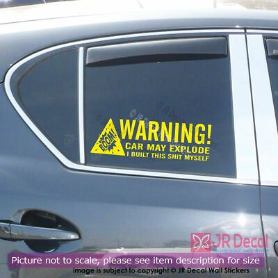 Funny Warning Car window stickers, vinyl sticker for car window, Car ...