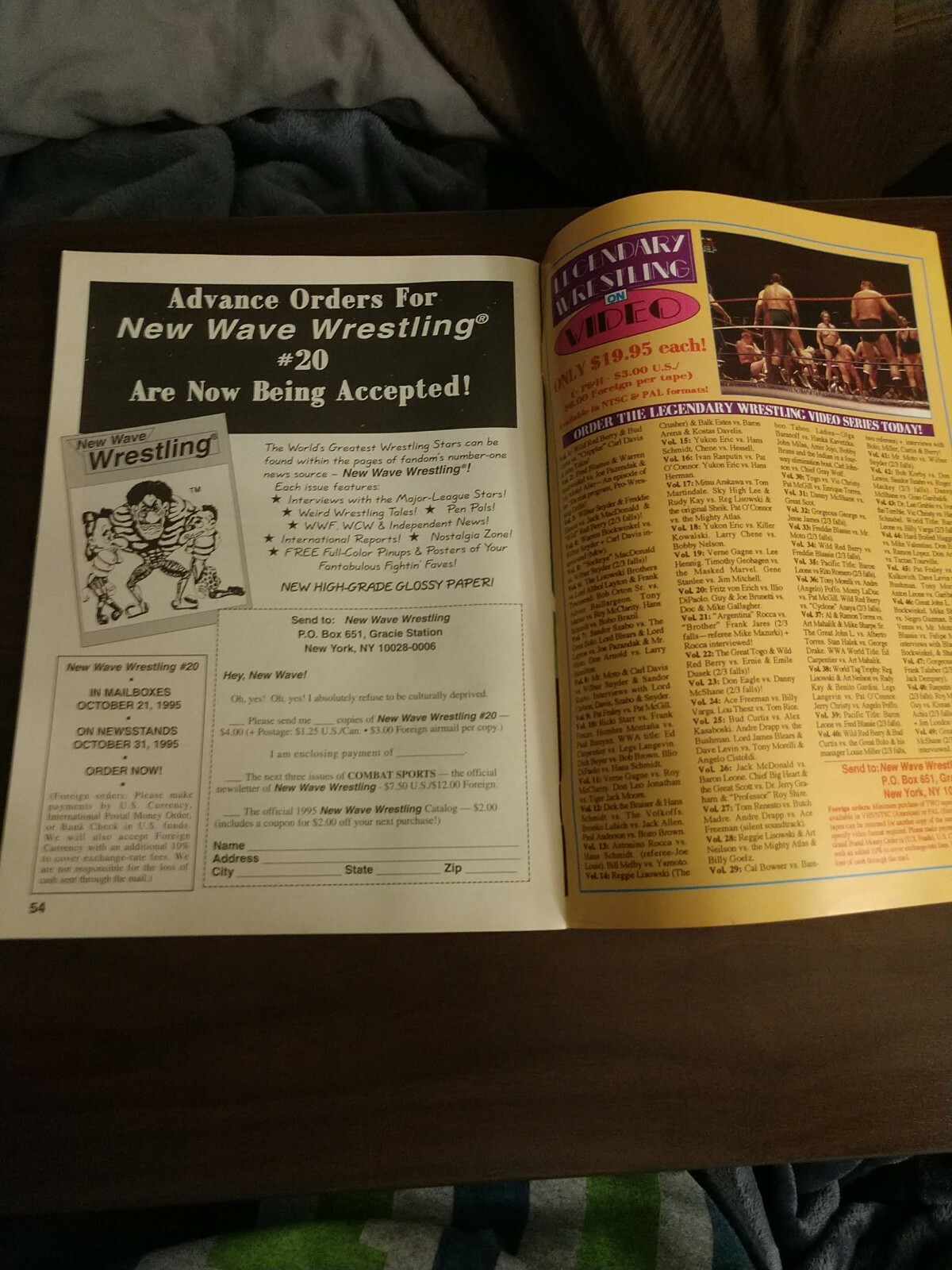 New Wave Wrestling Magazine #19 - Warrior ECW NICE - Bam Bam Bigelow ...