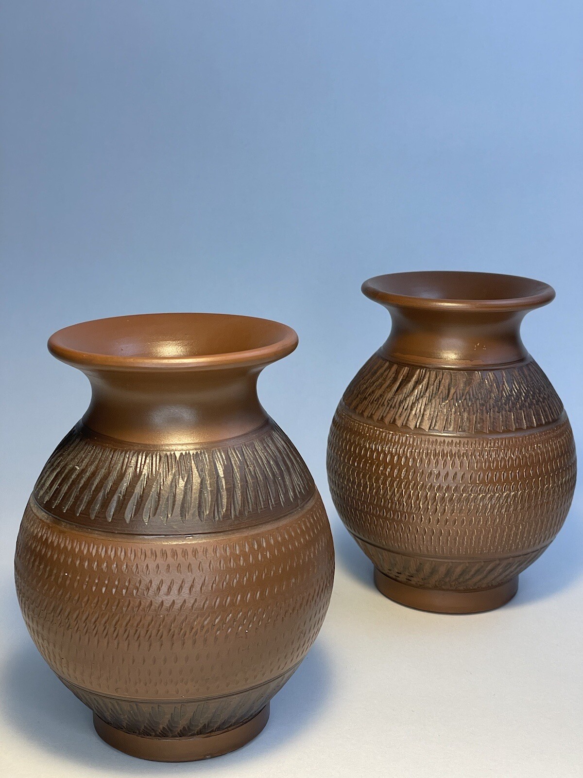 Pair Of West German Ges Gesch Pottery Vase Handarbeit Germany | eBay