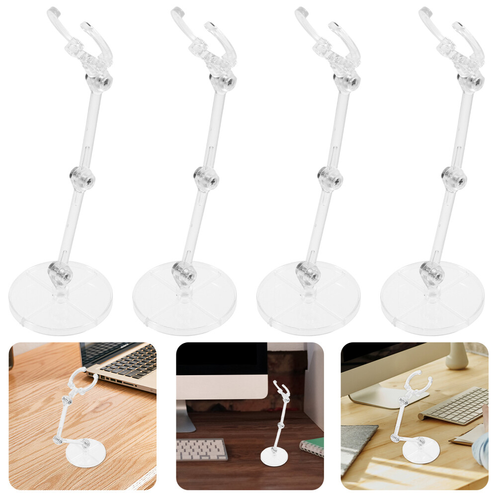 4pcs Display Action Figure Display Shelf Plastic Model Figurine Stand ...
