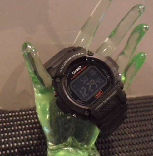 Casio Illuminator 3224 Mens Digital Alarm Chrono WR 50M Watch-GRAY NEW ...