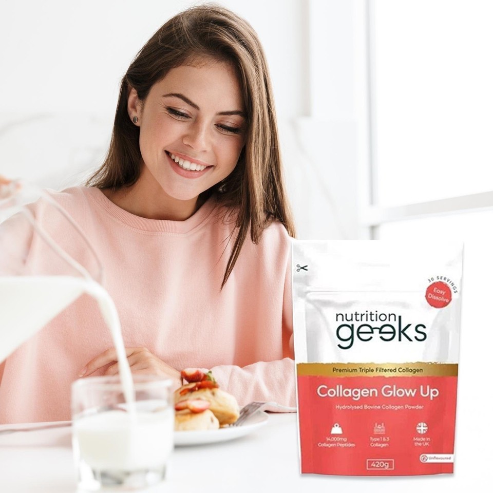 Nutrition Geeks Collagen Glow Up Powder New Improved 14,000mg 420g 30 ...