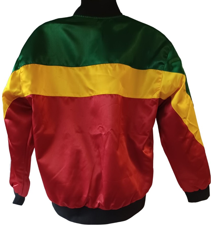 Rasta Flag Jacket Bob Marley Style Costume Tour Rastafari Colors ...