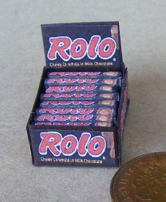 Dolls House Rolo Sweet Packets In A Display Box 1:12 Scale Miniature ...