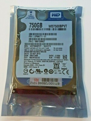 750 GB SATA Western Digital WD7500BPVT-16HXZT3 5400rpm 8MB 2.5 ...