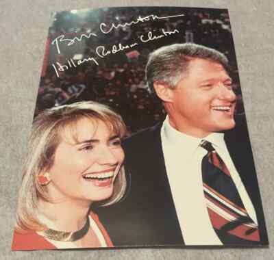 Vintage Rare - Bill Clinton Hillary Rodham Clinton Printed Autographed ...