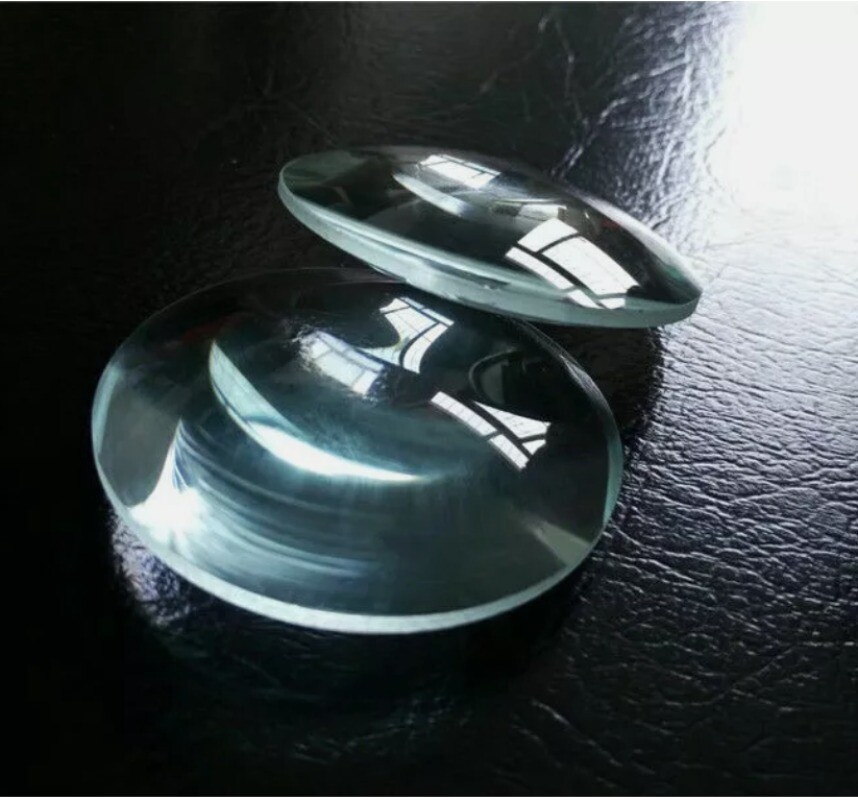 2 PCS Diameter 50mm Double Convex Lens Magnifying Glass Lenses Focal ...