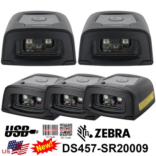 LOT OF 5 Zebra DS457-SR Fixed Mount Barcode Scanner w/ USB Cable DS457 ...
