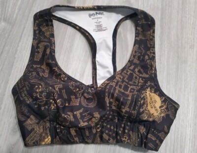Harry Potter Marauders Map Hot Topic Sports Bra Crop Top SIZE S | eBay