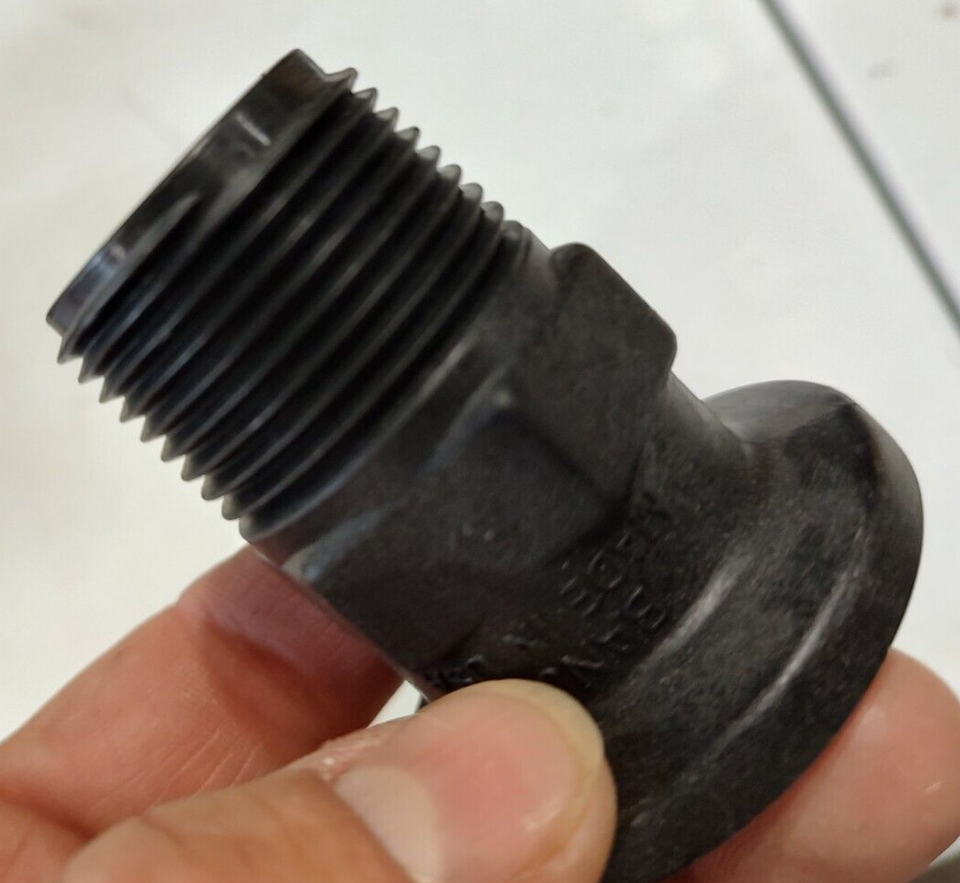 BANJO M100MPT POLYPROPYLENE 1 INCH MANIFOLD FLANGE X 1 INCH MPT MALE ...