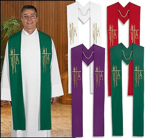 Alpha Omega Overlay Stoles Polyester Vestment Church Dress Attire Set ...