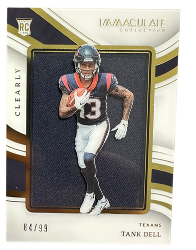 Tank Dell 2023 Panini Immaculate IRJ-TD Clearly RC Rookie Jumbo Patch ...