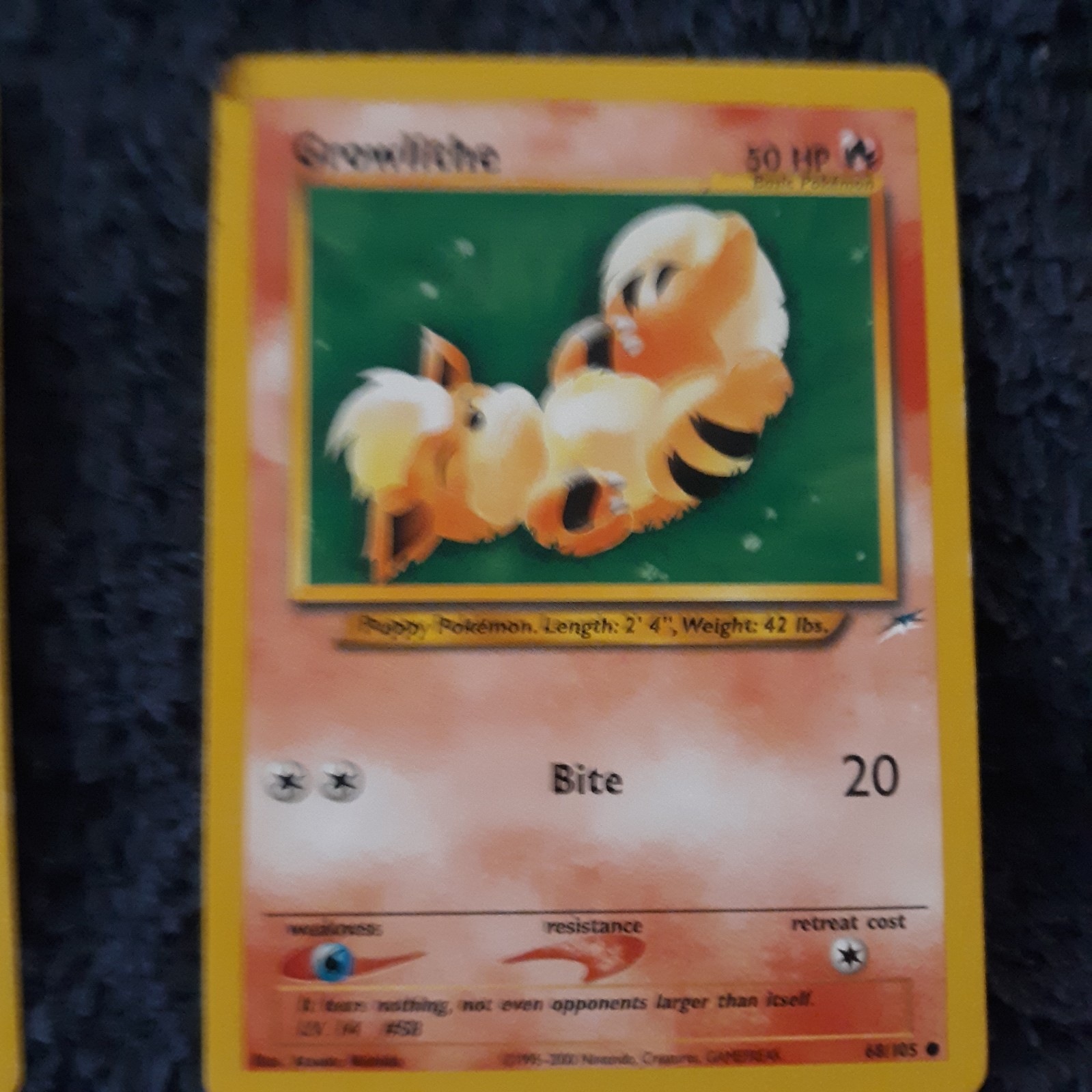 Growlithe Neo Destiny Set 68/105 Pokemon Cards | eBay