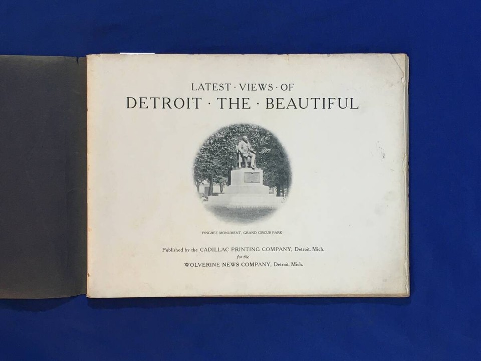AP339c Prewar book DETROIT BEAUTIFUL America Detroit PhoStreetscape ...