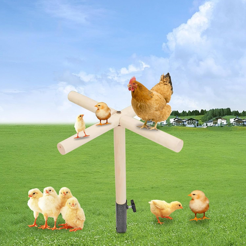 Wooden Chicken Perch Toy for Coop - Poultry Accessory for Roosters and ...
