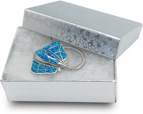 BULK 3.2x2.2x1 Cardboard #32 JEWELRY GIFT BOXES Cotton Fill Kraft Small ...