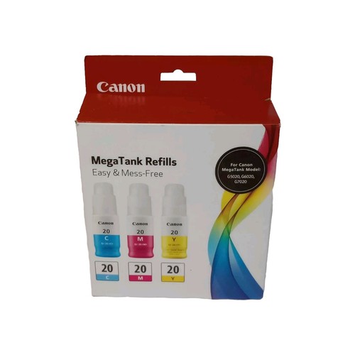 OEM Canon - GI-20 3-Pack Ink Bottles - MegaTank Refills - Cyan/Magenta ...