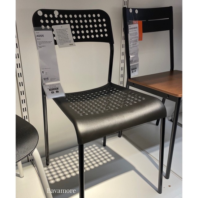 IKEA ADDE Chair black steel Durable - 902.142.85 for sale online | eBay