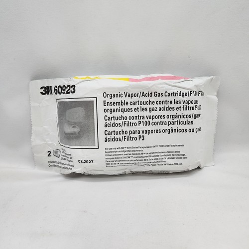 3M 60923 Organic Vapor Acid Gas P1OO Replacement Respirator Cartridg ...