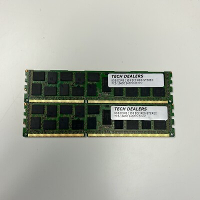 16GB 2X8GB DDR3 1333MHz ECC REG MEMORY FOR DELL PRECISION T5500 AND ...
