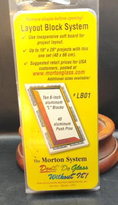 Morton Layout Block System 6" for stained glass 10 6" blocks , 40 push ...