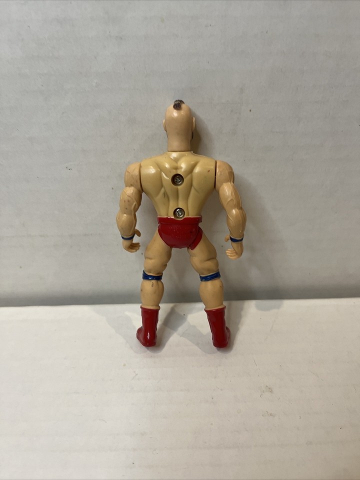 Vintage Bootleg WWF WWE Wrestling action figure Red Trunks Mohawk | eBay