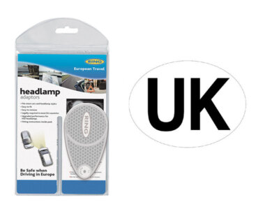 Headlight Beam Converter Adapters Headlamp Benders & UK Badge For Euro ...