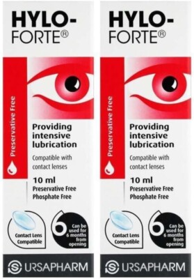 Hylo-Forte Intensive Lubricating Eye Drops X Pack of 2 | eBay