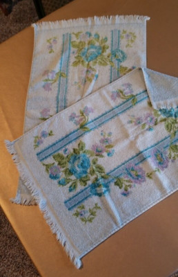 Vintage Hand Towel Classic Retro Floral set of 2 | eBay