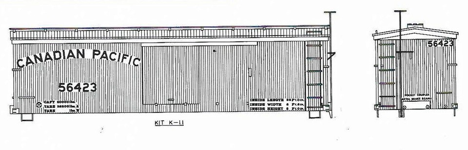 JUNECO K-11 CP 36' TRUSS ROD DOUBLE SHEATHED BOX CAR Unptd KIT Estate ...
