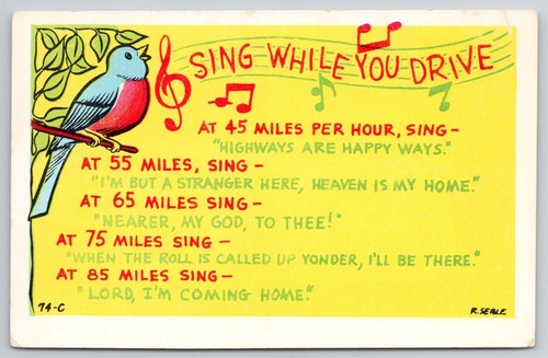 Amarillo Texas TX Sing While You Drive Hwys Are Happy Ways Stranger ...