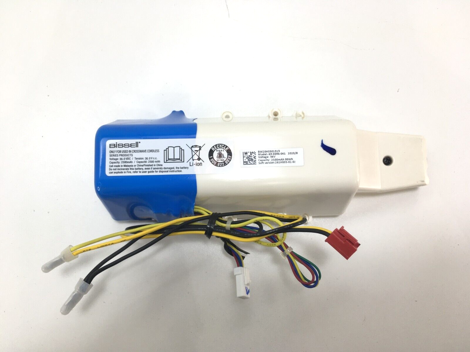 4-PIN+GENUINE+Bissell+2554A+Li-Ion+BATTERY+36V+2500mAh+OEM+%23+69-0096 ...