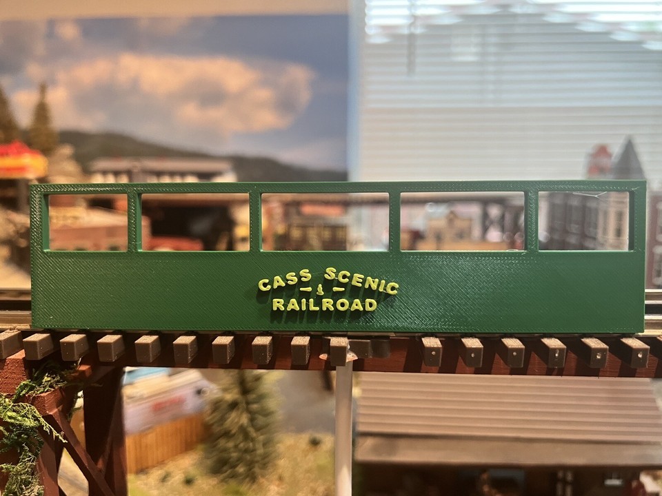 O Scale Cass Railroad Excursion Coach 3D Printed KIT (UPDATED! NOW INCLUDES LOGO | eBay
