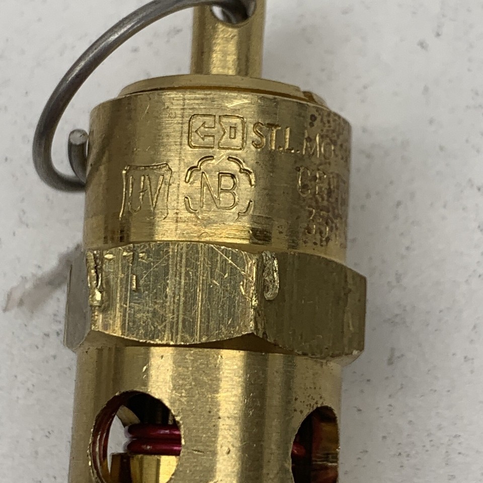 (6-Pack) ST25 Brass Safety Air Pressure Relief Valve 35PSI, 1/4" NPT ...