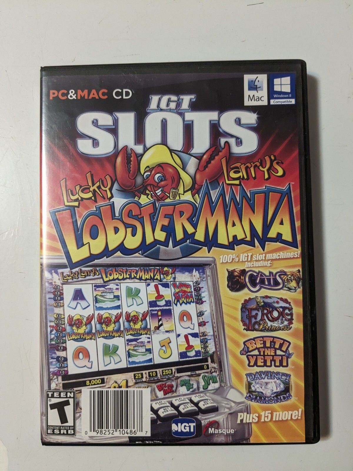 IGT Slots Lucky Larry's Lobster Mania 2011 PC CD-ROM Windows/Mac Masque ...