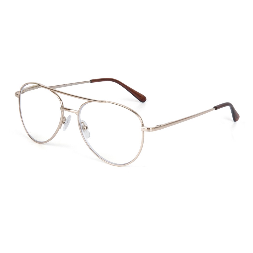 Aviator Style Reading Glasses EYE ZOOM Men and Women Metal Aviator ...