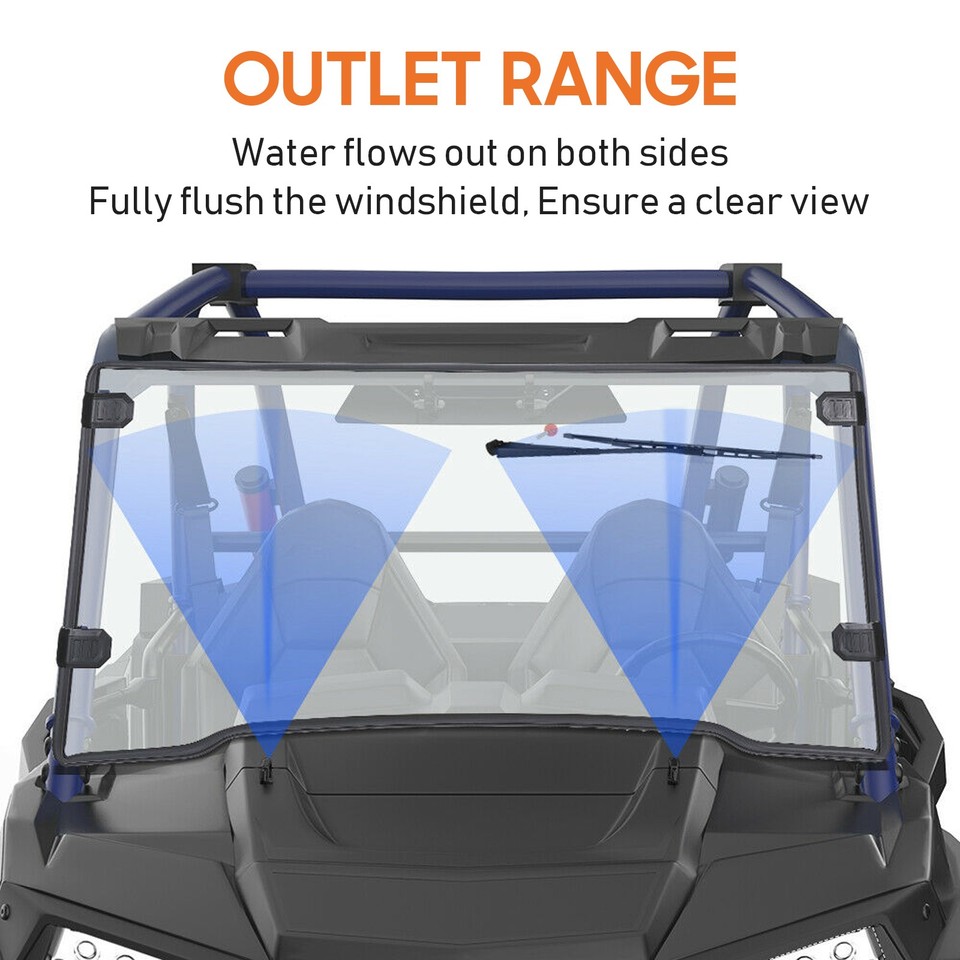 12V UTV Electric Windshield Wiper Motor Wire Kit for Polaris Ranger XP ...