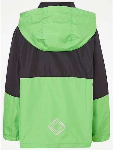 Minecraft Light Weight Rain Coat School Coat Jacket Hooded Green Black ...