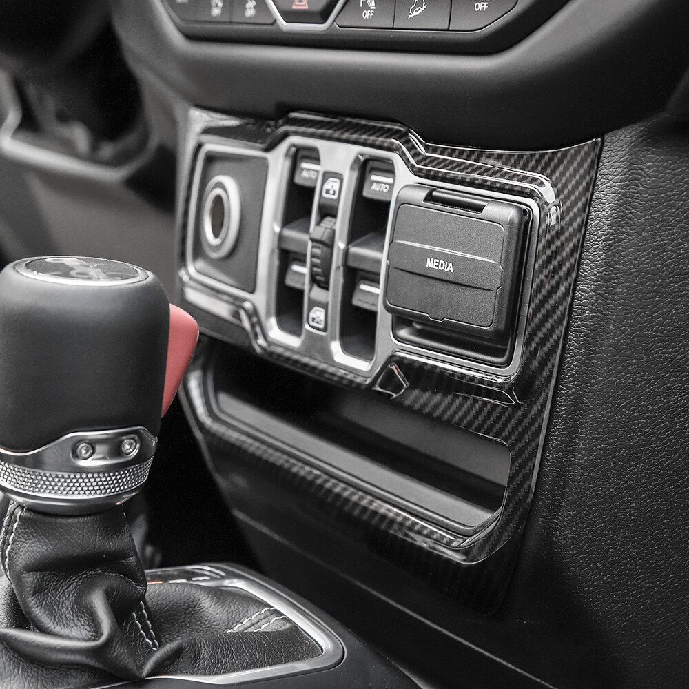 Dashboard Window Control Switch Cover Trim for Jeep Wrangler JL JT 2018 ...