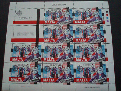 Malta,1982,Sg693, EUROPA, sheetlet, plate 1D, UMM,MNH | eBay