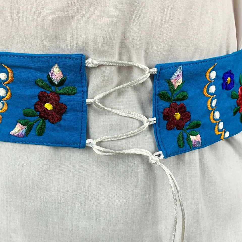 Cotton Mexican Womens Handmade Embroidered Woven Bohemian Hippie Belt L ...
